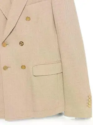 DANIELE ALESSANDRINI Double-breasted Peak-lapel Jacket - Neutrals