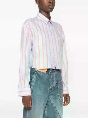 JW Anderson Striped Cropped Shirt