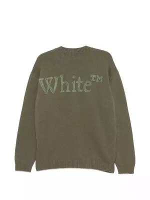 Off-White Logo Embroidered Crew Neck Sweater