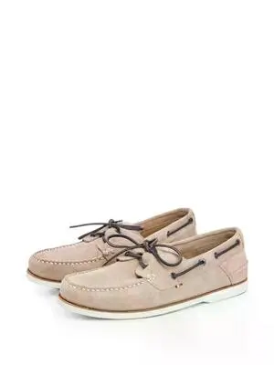 Tommy Hilfiger Suede Boat Shoes - Neutrals