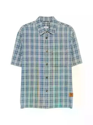 Burberry Check Short-sleeve Shirt - Blue