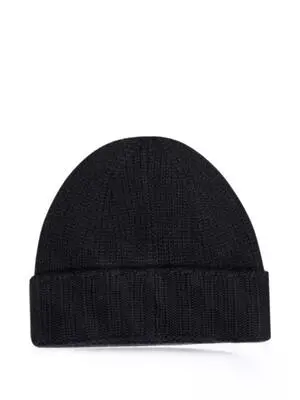D4.0 Ribbed Turn-up Wool Beanie Hat