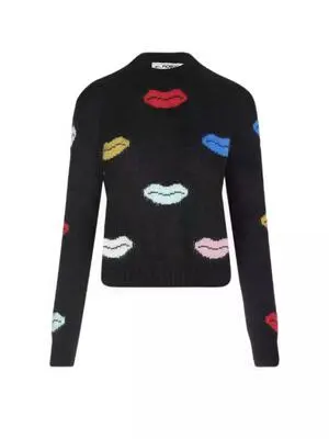 Fiorucci Lips-motif Intarsia-knit Sweater