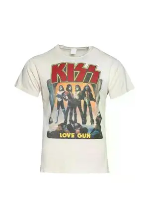 MadeWorn Kiss Graphic-print T-shirt - Neutrals