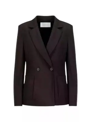 Harris Wharf London Double-breasted Notched-lapels Blazer - Brown