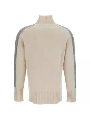 Lorena Antoniazzi High-neck Stripe-detail Sweater - Neutrals