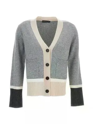 Lorena Antoniazzi Colour-block V-neck Cardigan