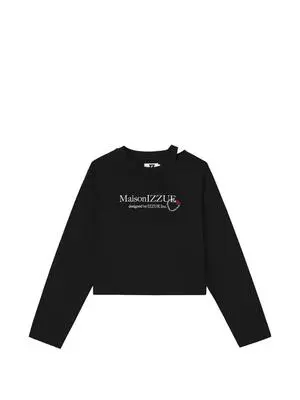 Izzue Logo-print Cut-out T-shirt