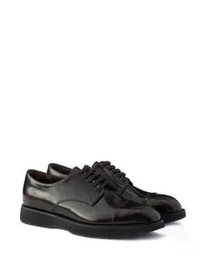 Prada Brushed Leather Lace-up Shoes