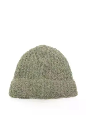 MAISON MARGIELA Logo Patch Beanie Hat - Green