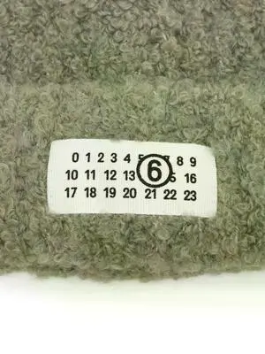 MAISON MARGIELA Logo Patch Beanie Hat - Green