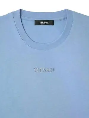 Versace Embroidered Cotton-jersey Slim T-shirt