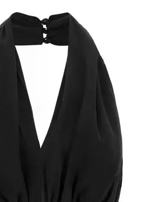 ROTATE BY BIRGER CHRISTENSEN Ruched Halterneck Dress
