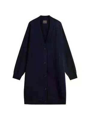 Woolrich Fine-knit Virgin Wool Cardigan - Blue