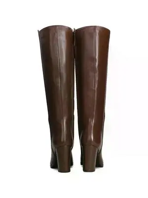 JULIE DEE Side-zip Leather Boots