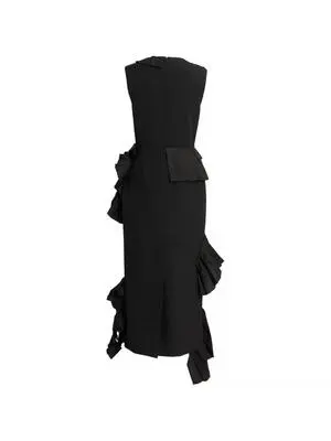 Erdem Embroidered Ruffled Dress