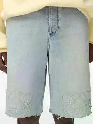 Loewe Anagram Shorts In Denim
