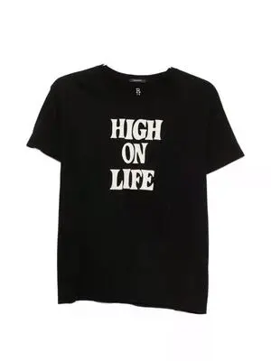 R13 Slogan-print T-shirt - Black
