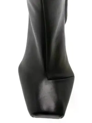 ALAINPAUL Square-toe Ankle Boots