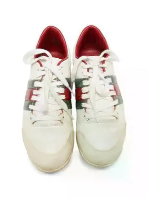 Gucci Web Leather Sneakers