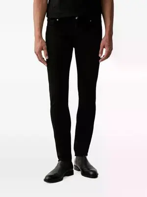 Guess Logo-patch Slim-fit Jeans - Black