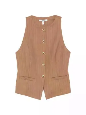 Maje Striped Button-fastening Waistcoat