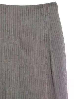 Alberta Ferretti Herringbone-pattern Belt-loop Trousers