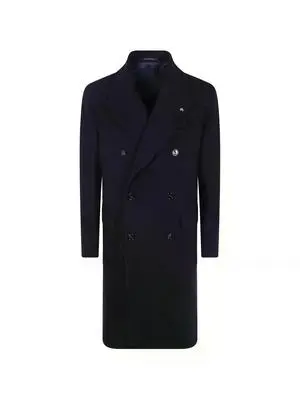 Tagliatore Double-breasted Wool Coat - Blue