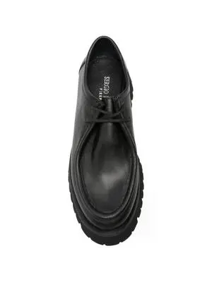 SERGIO MORETTI FIRENZE Leather Lace-up Lug Sole Loafers