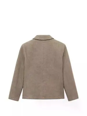 TOMBOLINI Zip-up Collared Jacket - Brown