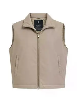 TOMBOLINI Logo-plaque Zip-up Gilet - Neutrals