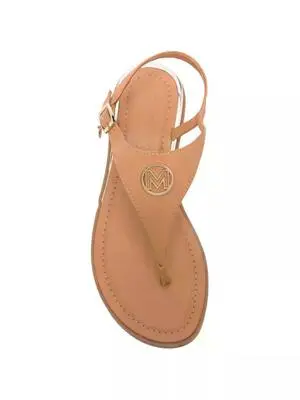 MEXX Logo Plaque Buckled Slingback Sandals