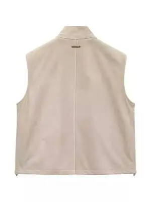TOMBOLINI High-neck Zip-up Gilet - Neutrals