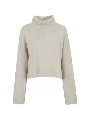 LISA YANG Cathie Roll-neck Cropped Sweater - Neutrals