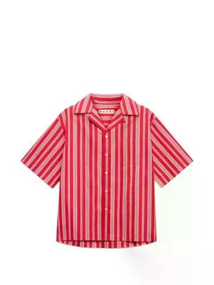 Marni Striped Short-sleeve Shirt - Red