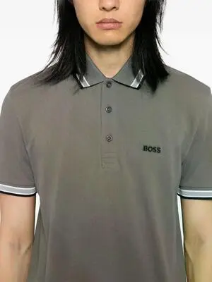 BOSS Logo Embroidery Short-sleeves Polo Shirt