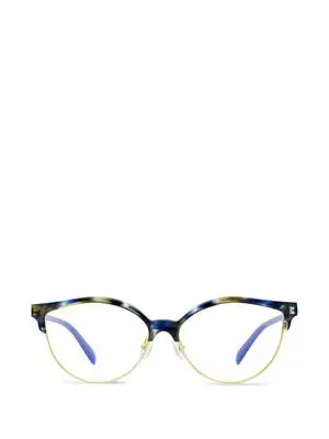 Emilio Pucci Ep5259 Browline Oval-frame Glasses - Blue