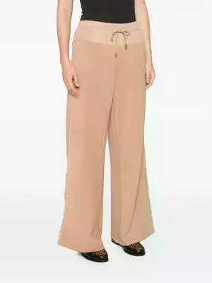 TWINSET Drawstring-waist Wide-leg Track Pants - Neutrals