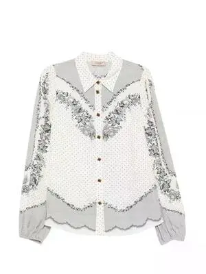 TWINSET Floral-print Polka-dot Shirt