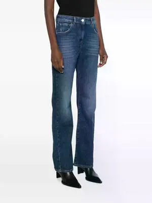 TWINSET Faded Straight-leg Jeans