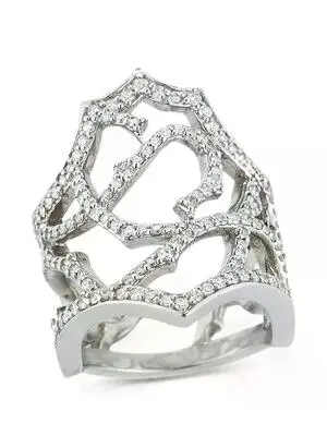 PARULINA Thorn Briar Diamond Ring In 18k White Gold - Silver