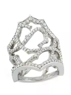 PARULINA Thorn Briar Diamond Ring In 18k White Gold - Silver