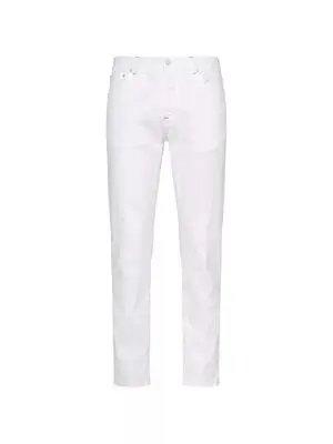 Kiton Logo-patch Jeans - White