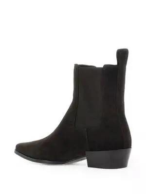 STRATEGIA SHOES Nina Suede Pointed-toe Ankle Boots - Brown