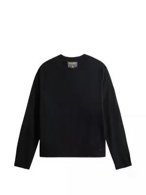 Woolrich Crew-neck Drop-shoulder Sweater - Black