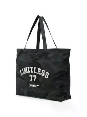 STUDIO TOMBOY Camouflage-print Logo-print Tote Bag