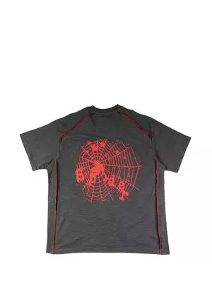 SP5DER Contrast-stitch Slub T-shirt - Grey