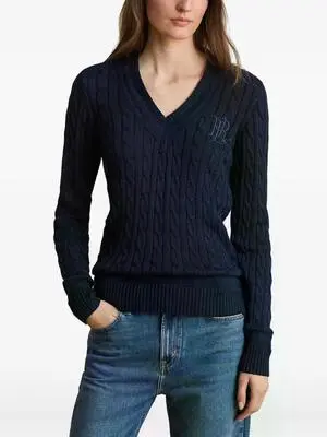 Ralph Lauren Cable-knit Logo-embroidered Sweater