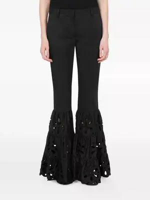 Moschino Broderie Anglaise Tiered Hem Trousers