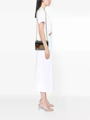 Gucci Gg Supreme Padlock Crossbody Bag - Neutrals
